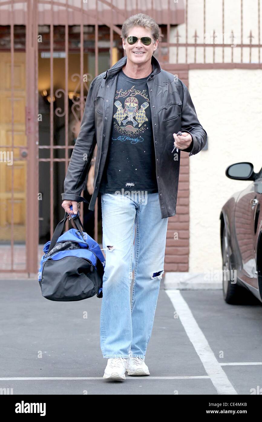 David Hasselhoff Celebrities outside a dance studio for a rehearsal for ...