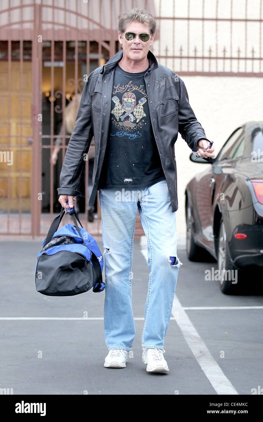 David Hasselhoff Celebrities outside a dance studio for a rehearsal for ...