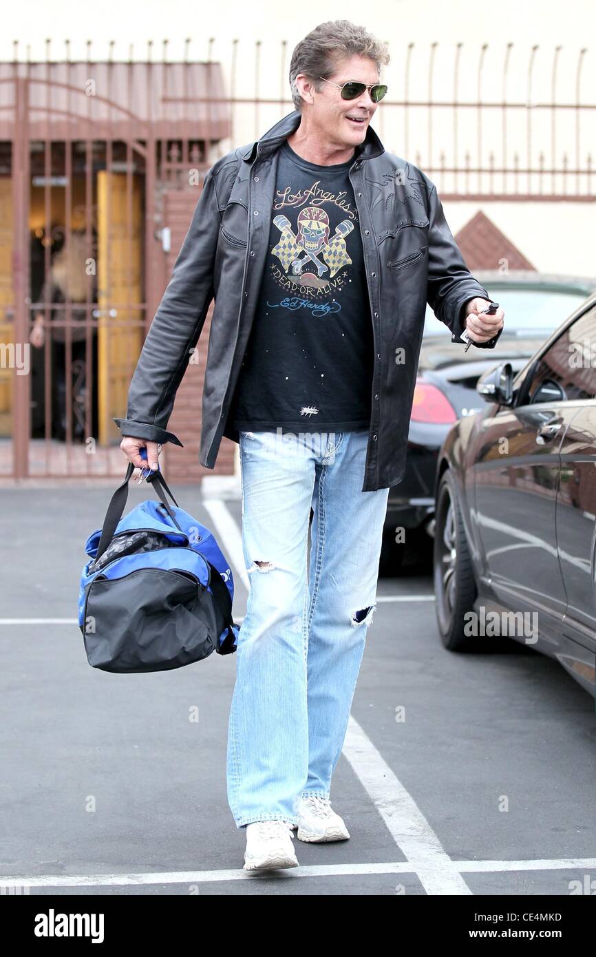 David Hasselhoff Celebrities outside a dance studio for a rehearsal for ...
