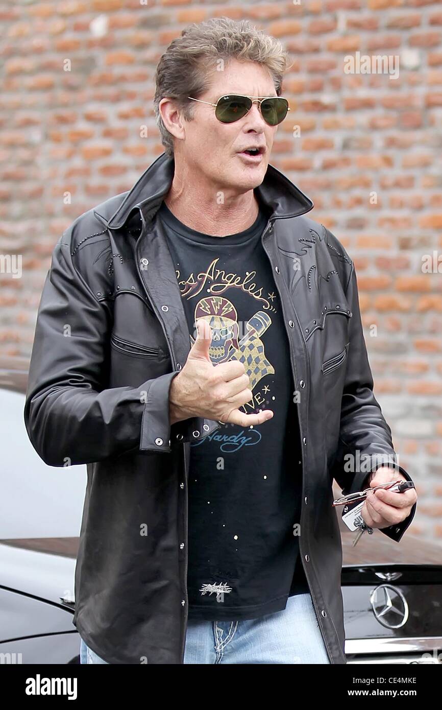 David Hasselhoff Celebrities outside a dance studio for a rehearsal for ...