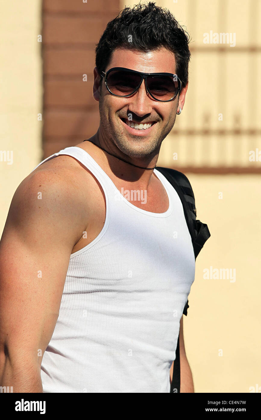 Maksim Chernovsky leaving a dance studio after rehearsing for the TV ...