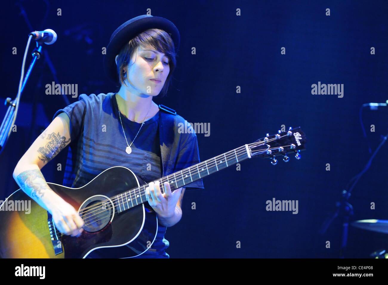 Tegan Quin of Tegan and Sara performs on stage during the Honda Civic ...