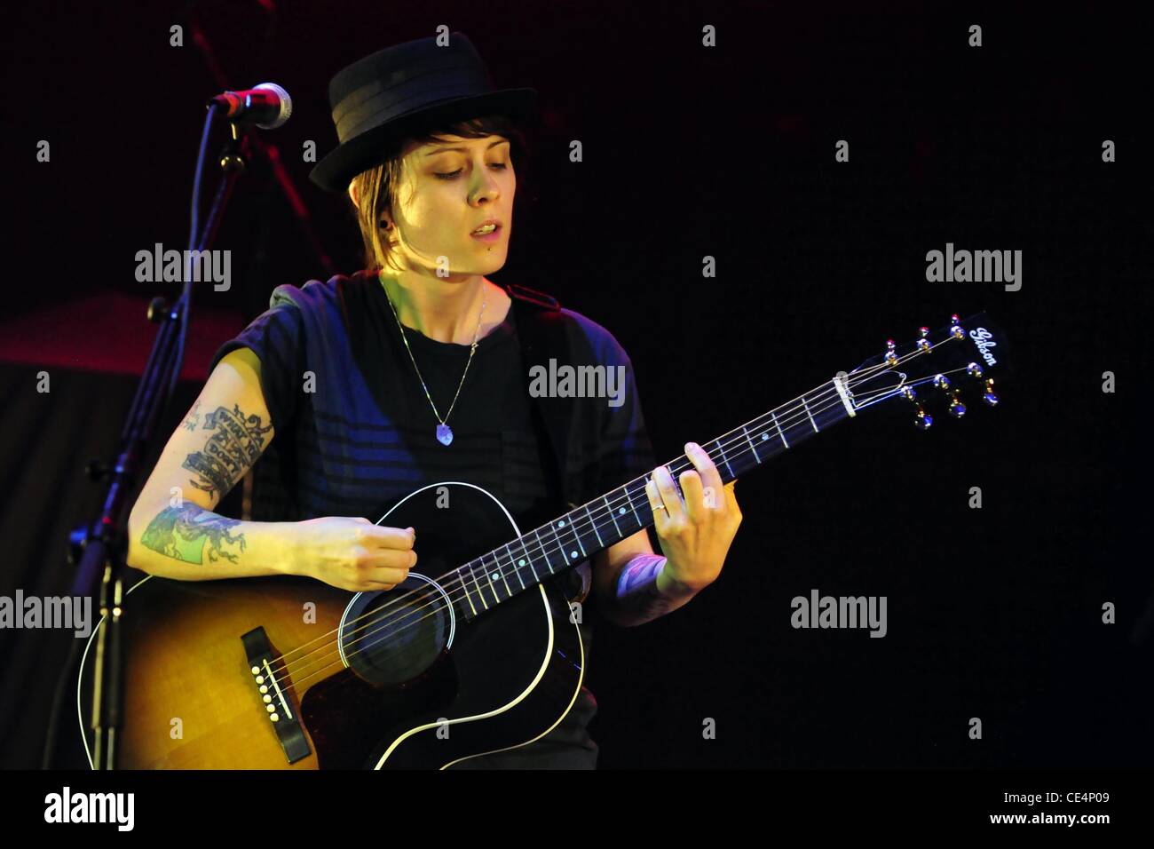 Tegan Quin of Tegan and Sara performs on stage during the Honda Civic ...