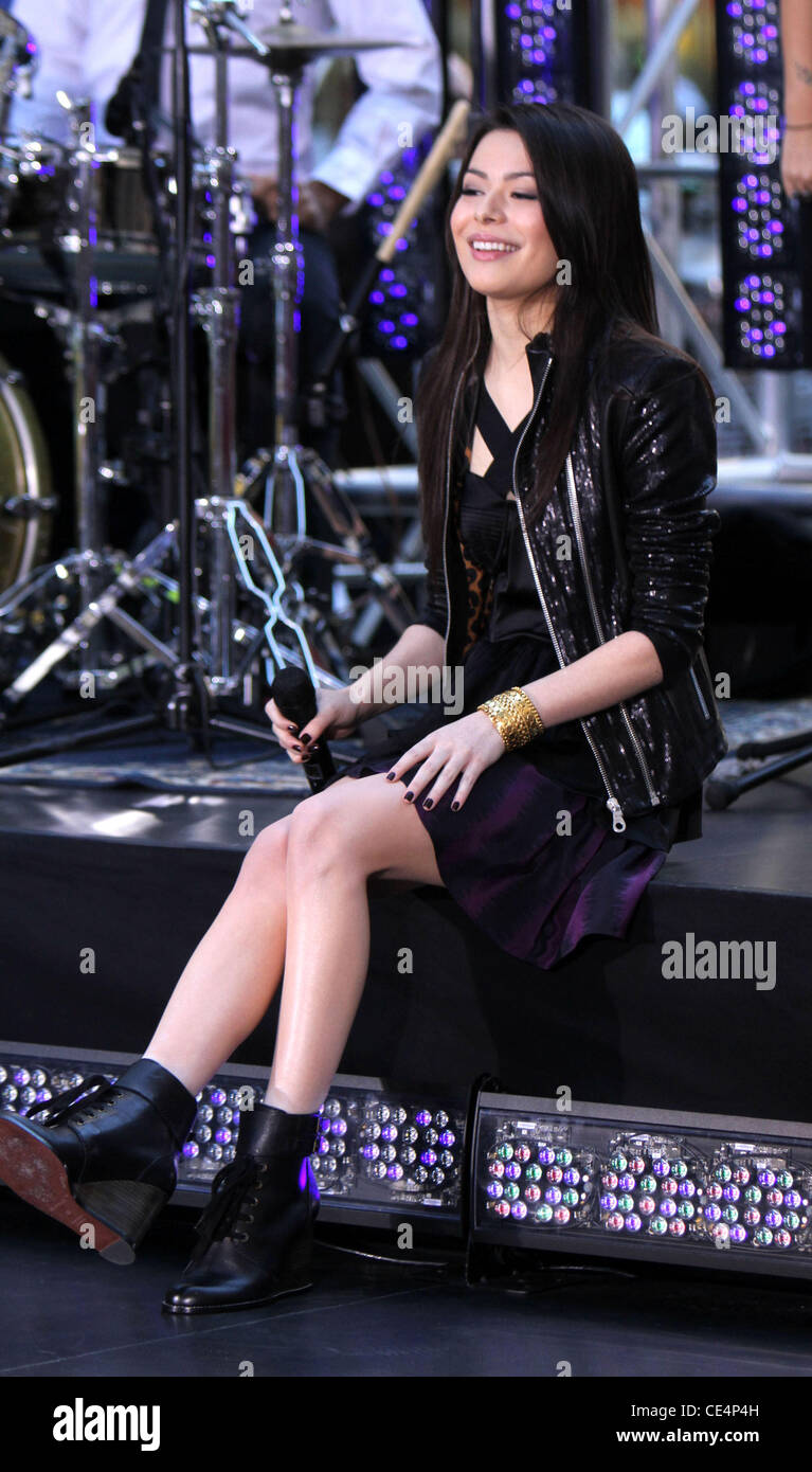 Miranda Cosgrove performing live at the Rockefeller Center as part of ...