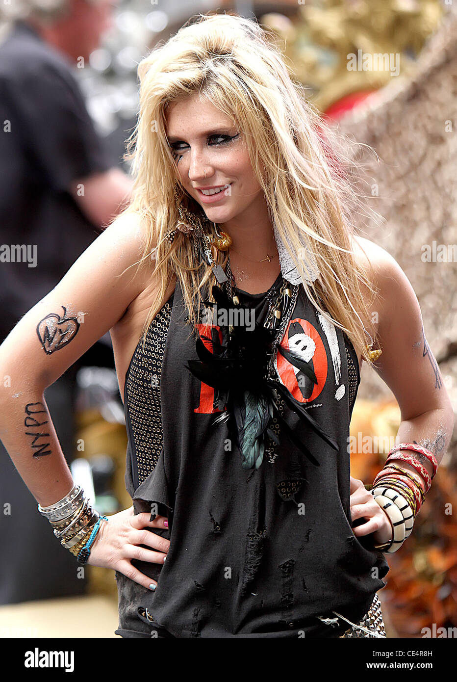Ke$ha aka Kesha performing live at the Rockefeller Center as part of ...