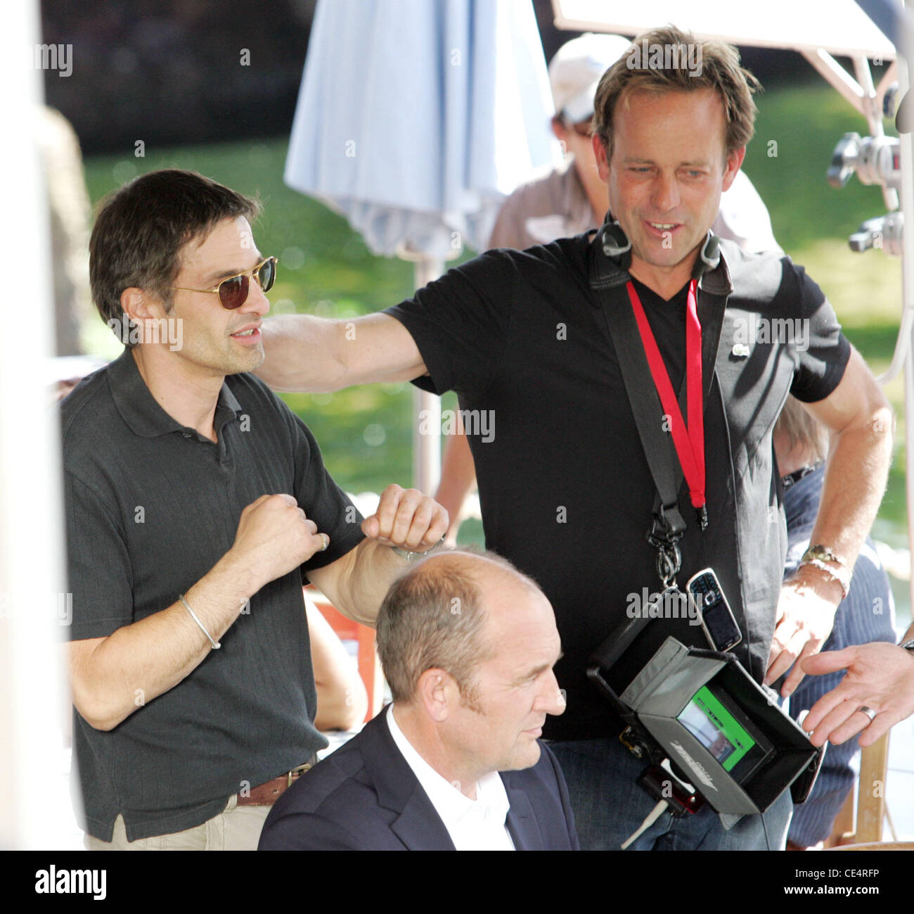 Olivier Martinez and John Stockwell on the set of their new film 'Dark ...