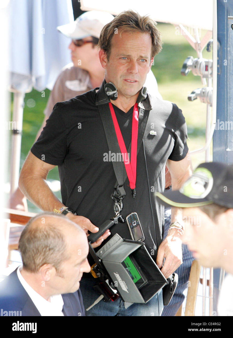 John Stockwell on the set of his new film 'Dark Tide' which he is ...