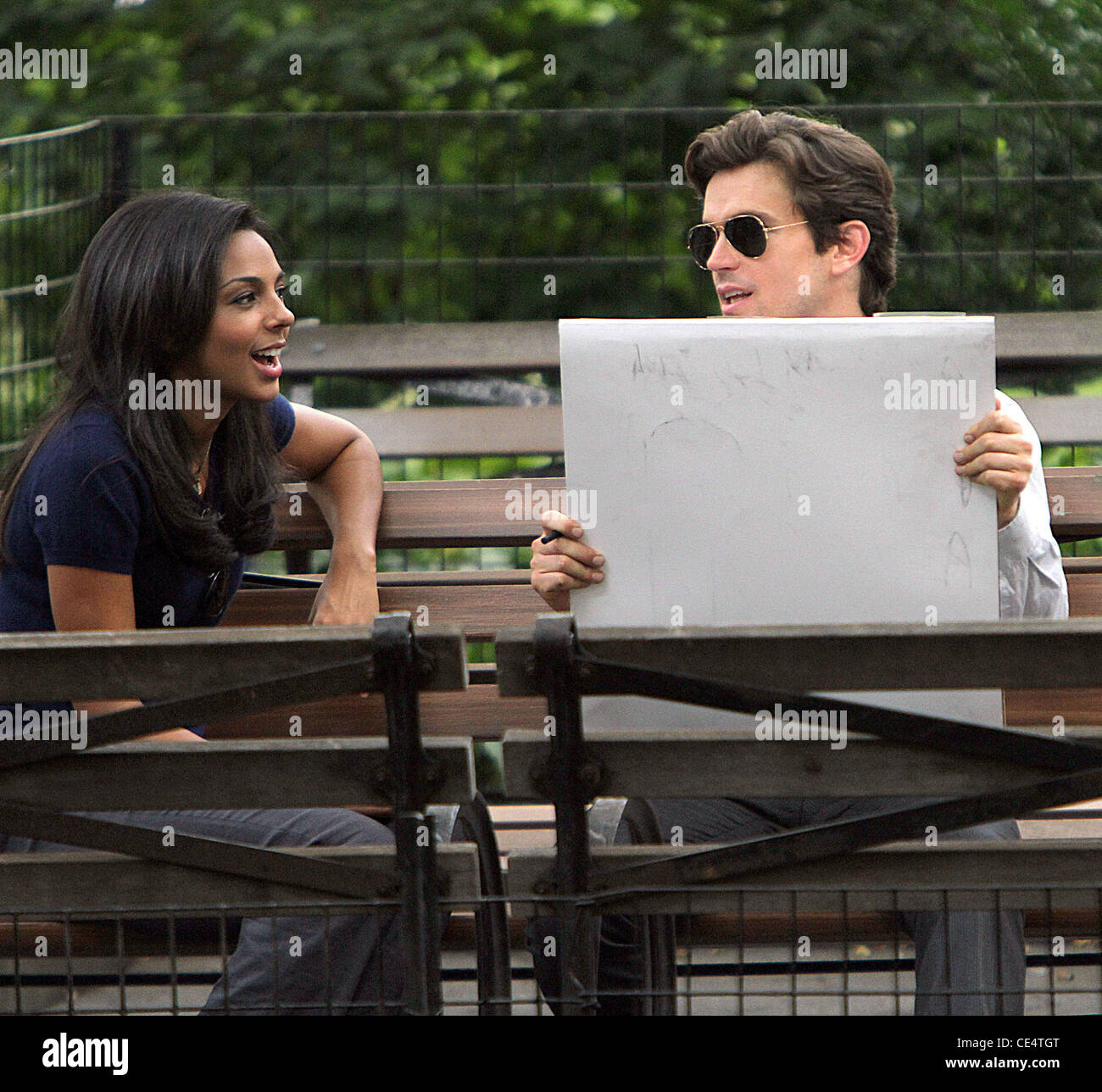 Matthew Bomer and Marsha Thomason are on location shooting the third ...