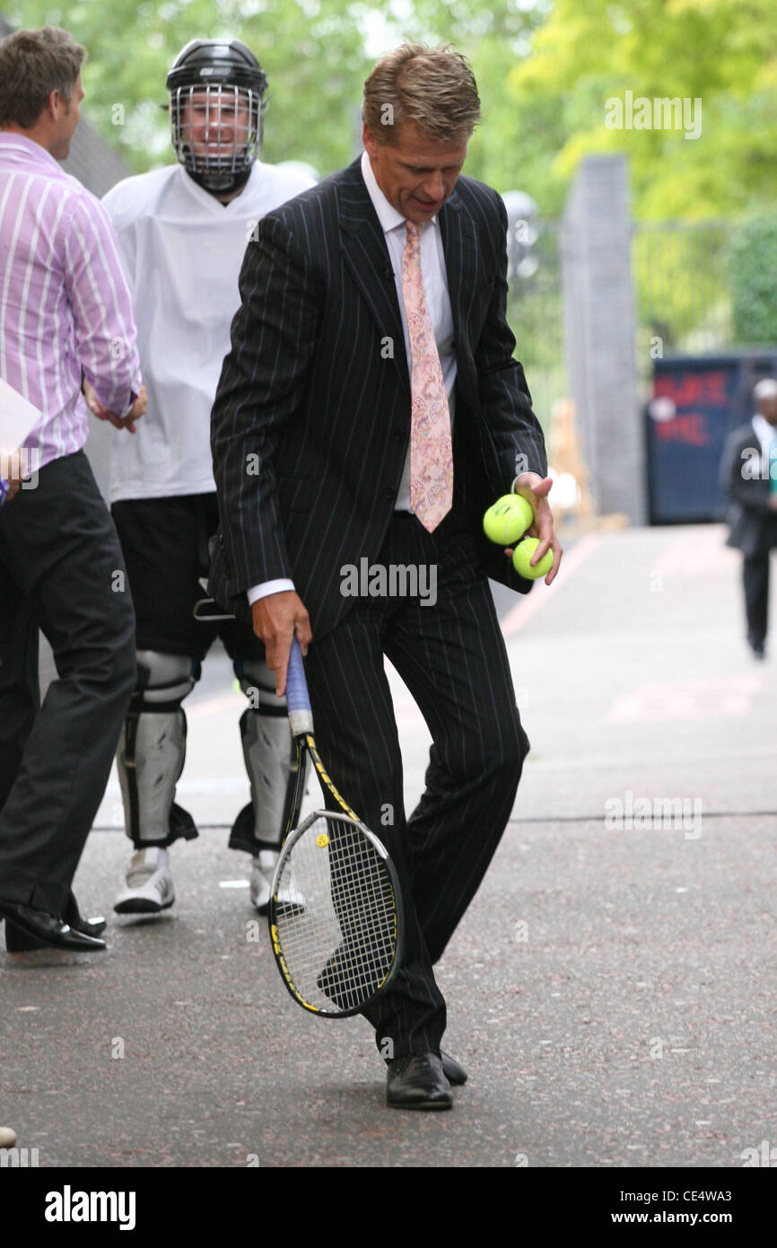 Andrew Castle seen leaving the ITV studios after presenting 'Good ...
