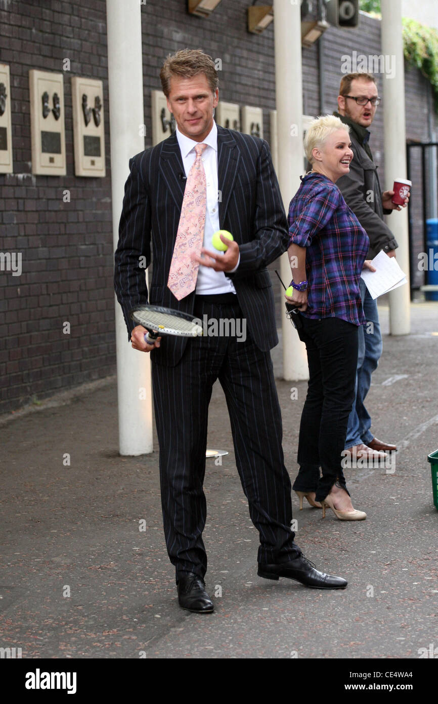 Andrew Castle seen leaving the ITV studios after presenting 'Good ...