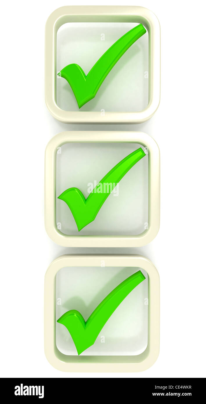 Check list Symbol over white . 3d rendered image Stock Photo - Alamy