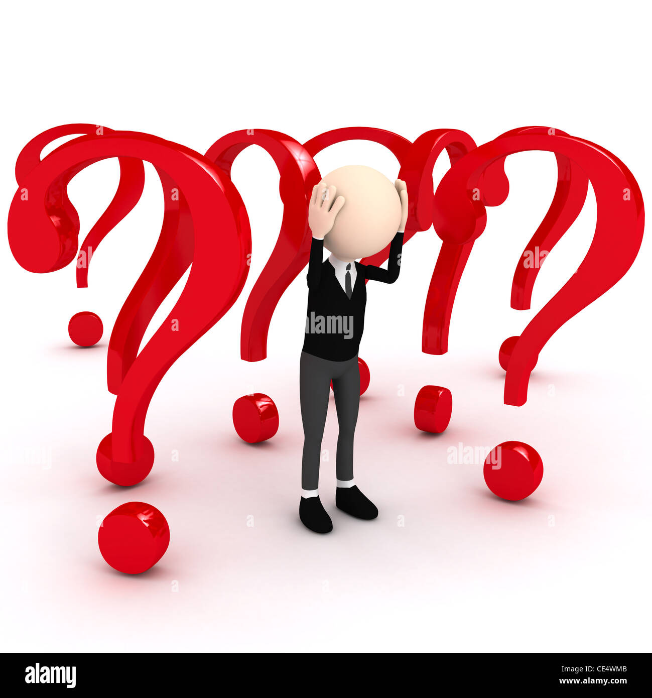 3d person decide problem. computer generated image Stock Photo - Alamy