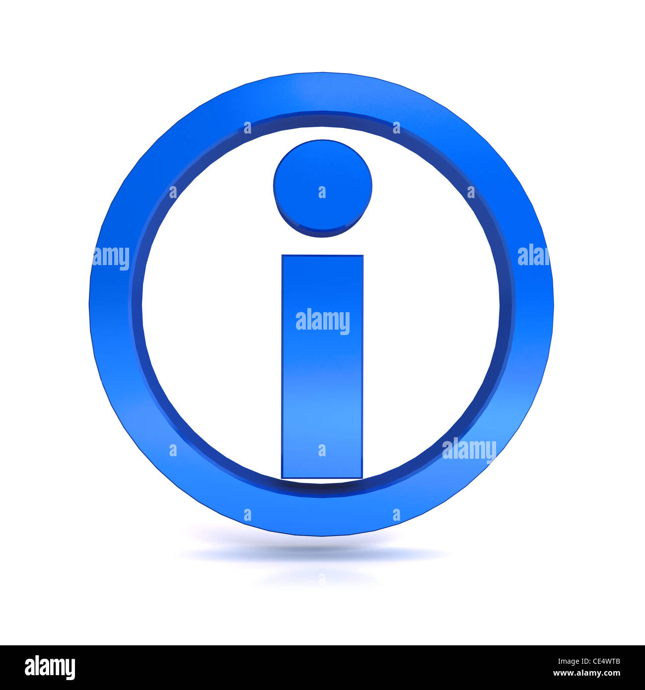 Information sign over white. computer generated image Stock Photo - Alamy