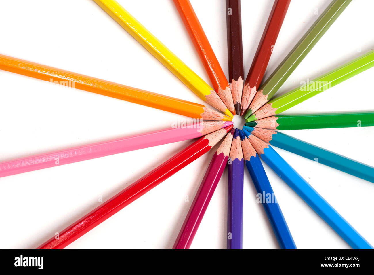 White pencil circle hi-res stock photography and images - Alamy