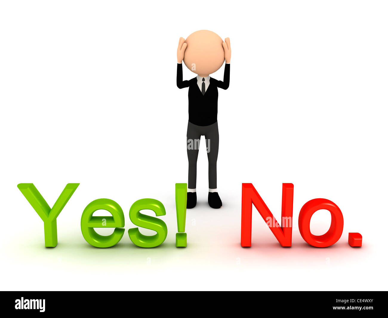 3d person over white background. computer generated image Stock Photo ...