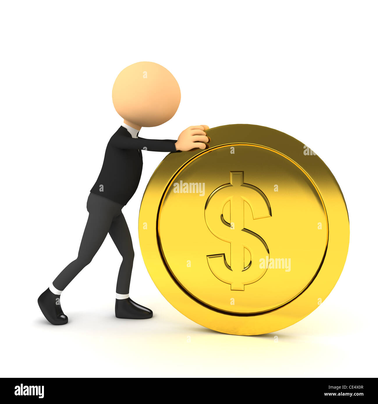 Hand push coin Cut Out Stock Images & Pictures - Alamy