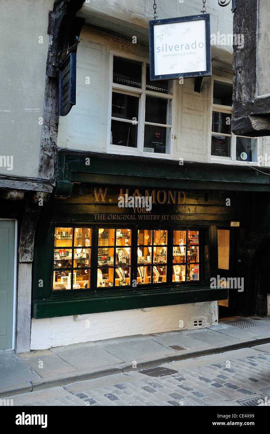 the original whitby jet shop shambles york england uk Stock Photo - Alamy