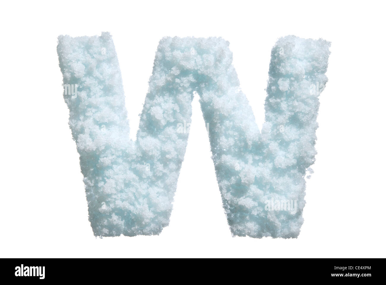 Letter from snow style alphabet. Isolated on white background. With ...
