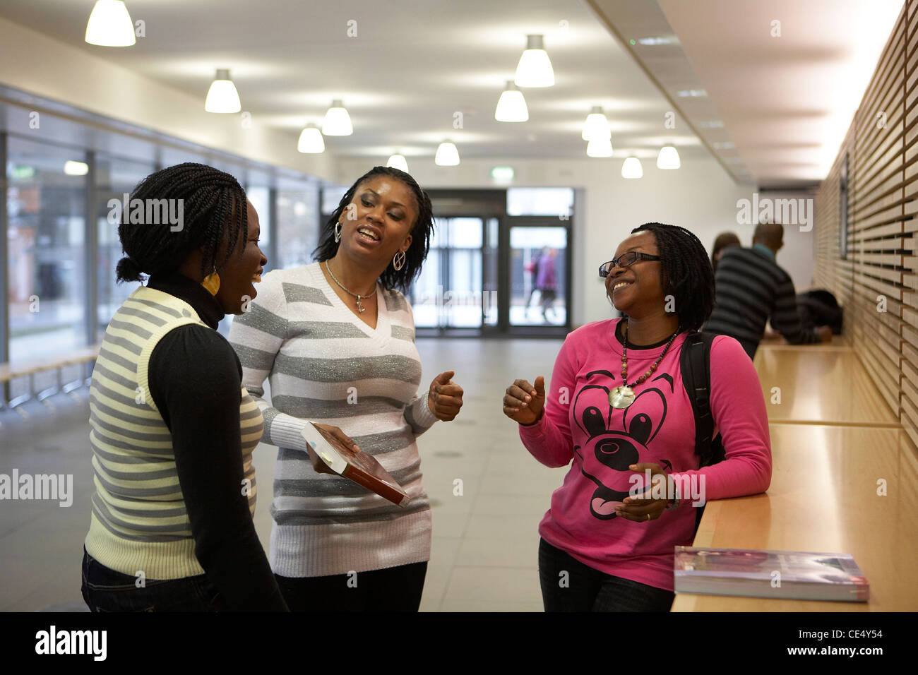 students university chatting Stock Photo - Alamy