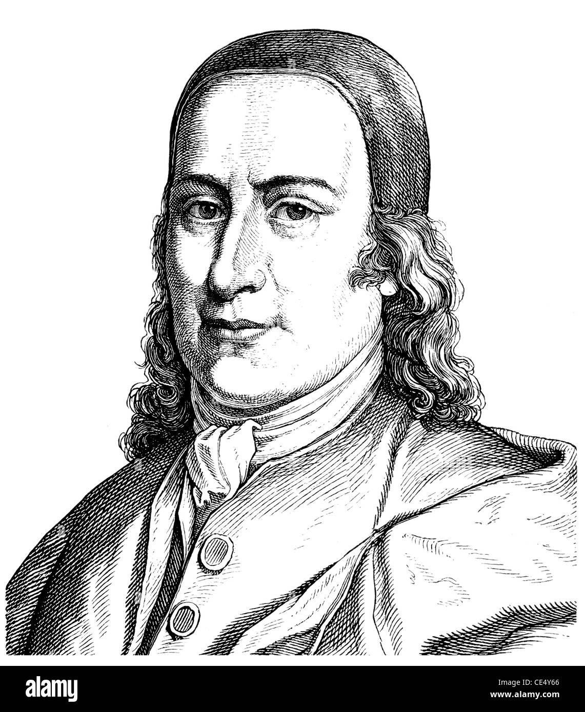 Nikolaus ludwig reichsgraf von zinzendorf und pottendorf hi-res stock ...