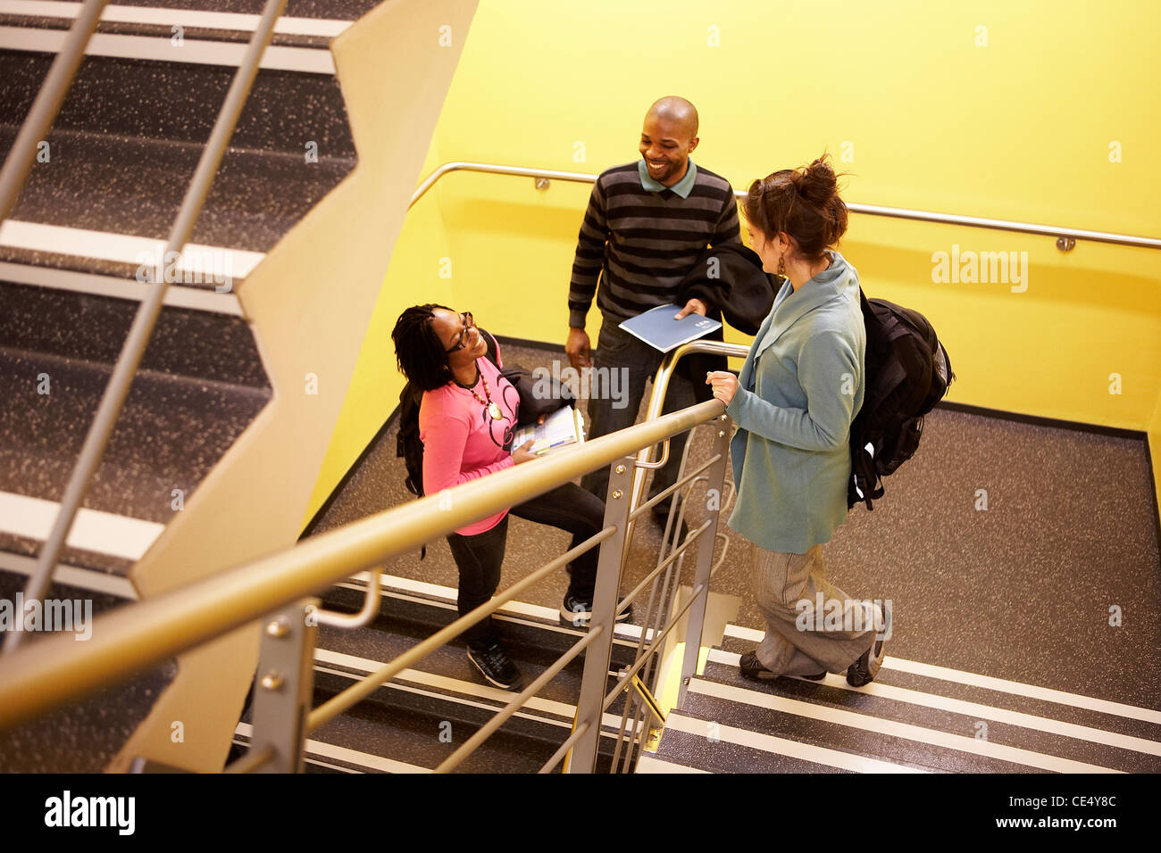 students in a university corridor Stock Photo - Alamy