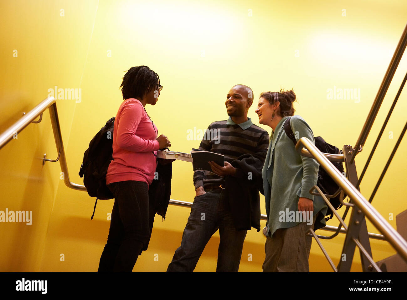students in a university corridor Stock Photo - Alamy