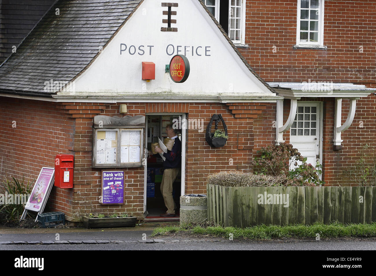 Berwick village Post Office Stock Photo - Alamy