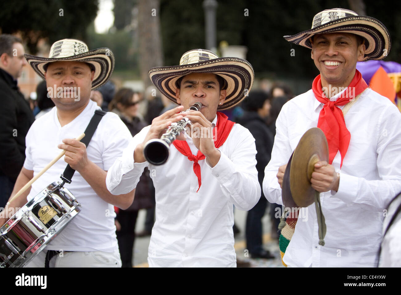 latin american carnival in rome music color fun playing musical ...