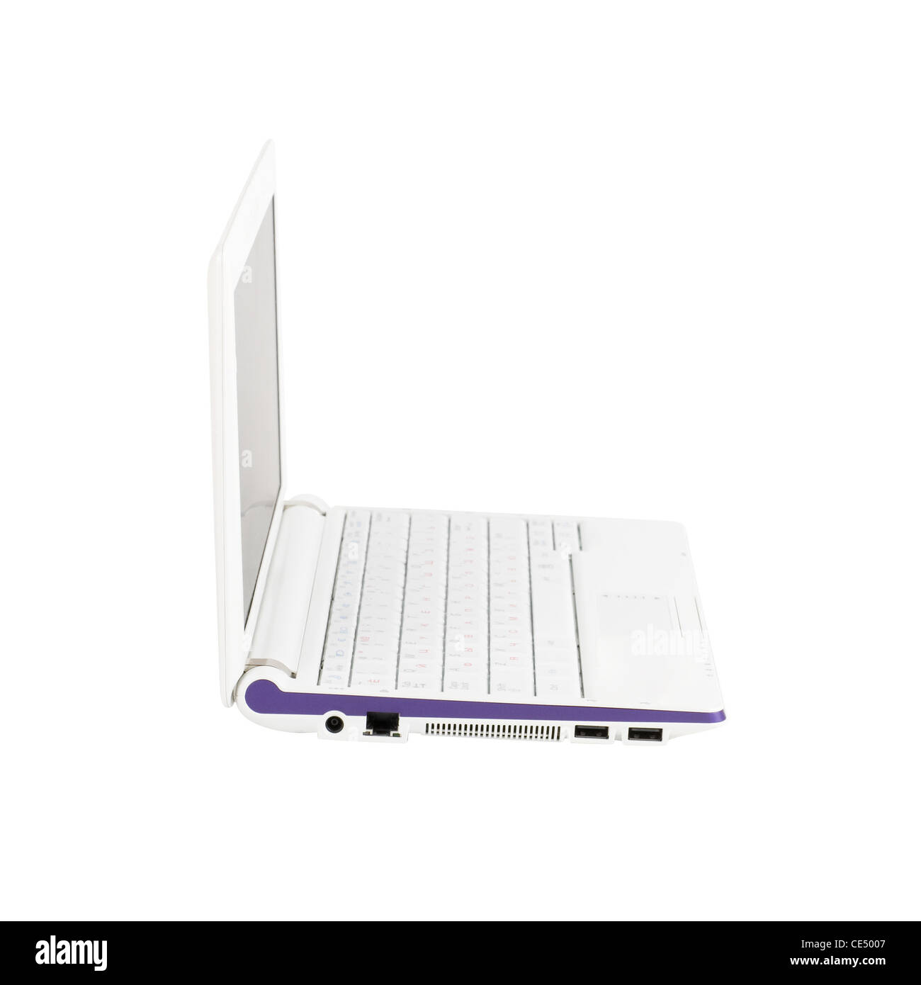 Laptop isolated on a white background Stock Photo - Alamy