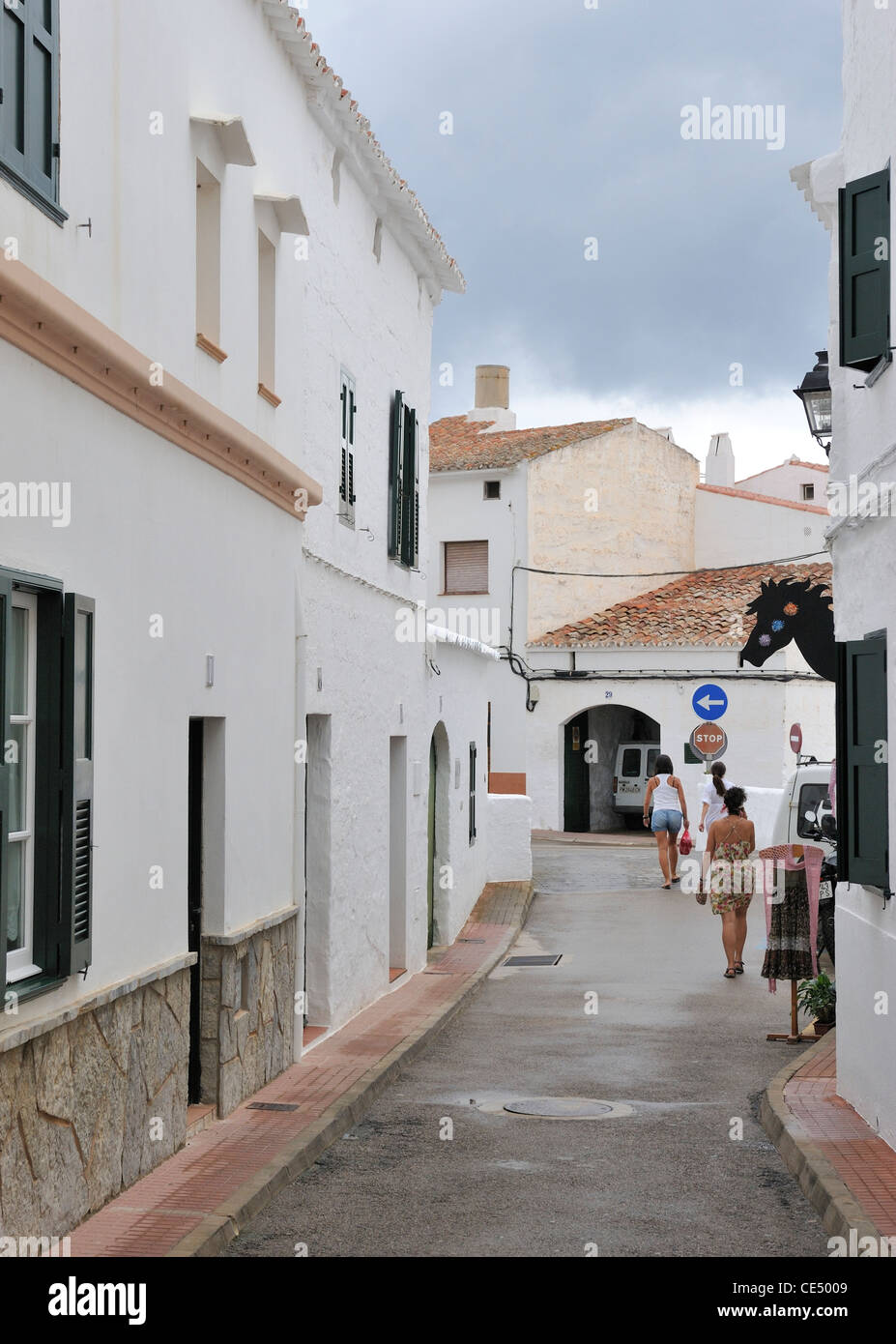 traditional buildings Es Mercadal central Menorca Spain Stock Photo - Alamy