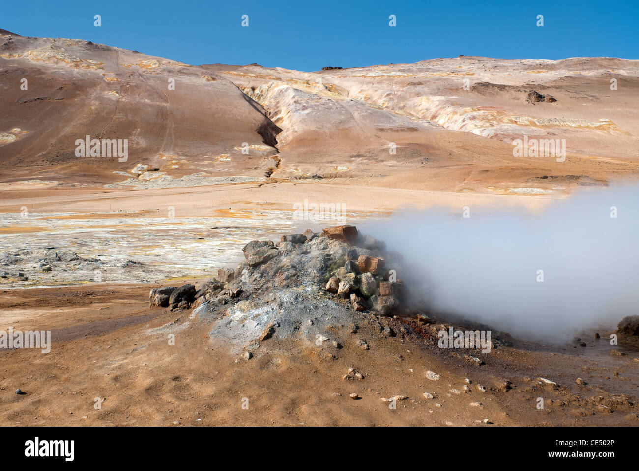 fumaroles in Námafjall in Iceland Stock Photo - Alamy
