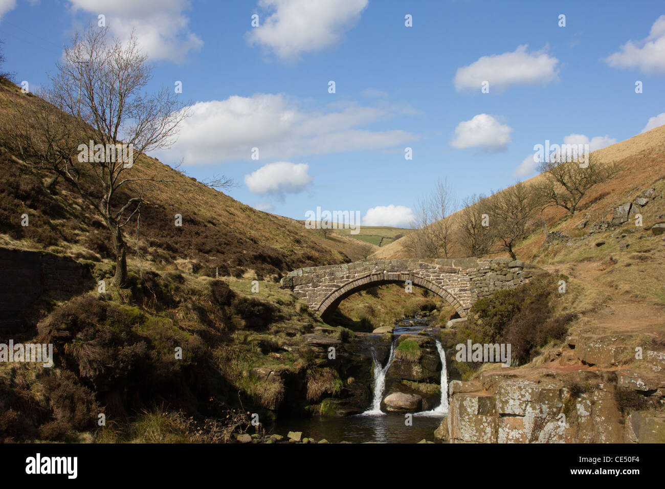 Three Shires Head - Packhorse Bridge Stock Photo - Alamy