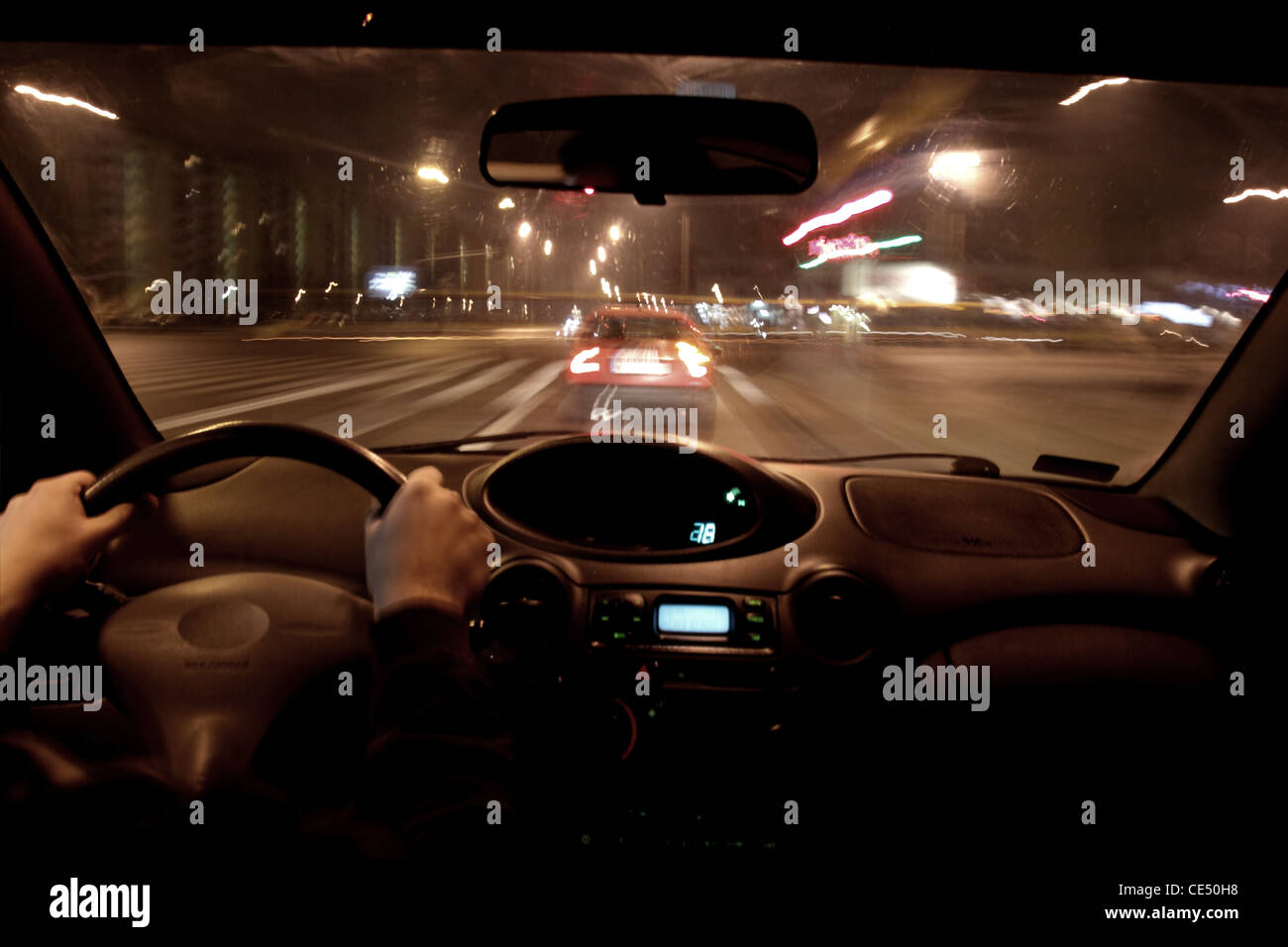 Car braking pedestrian hi-res stock photography and images - Alamy