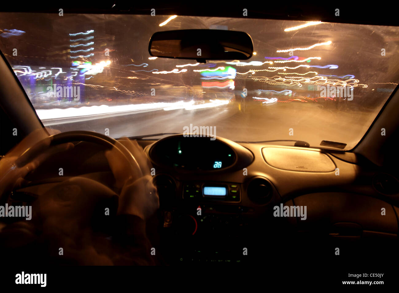 Drunk driver night view traffic hi-res stock photography and images - Alamy