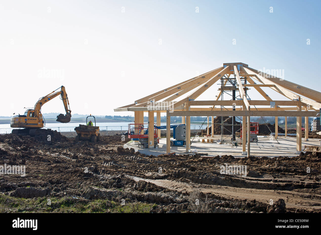 Construction of wildlife visitor center Stock Photo - Alamy