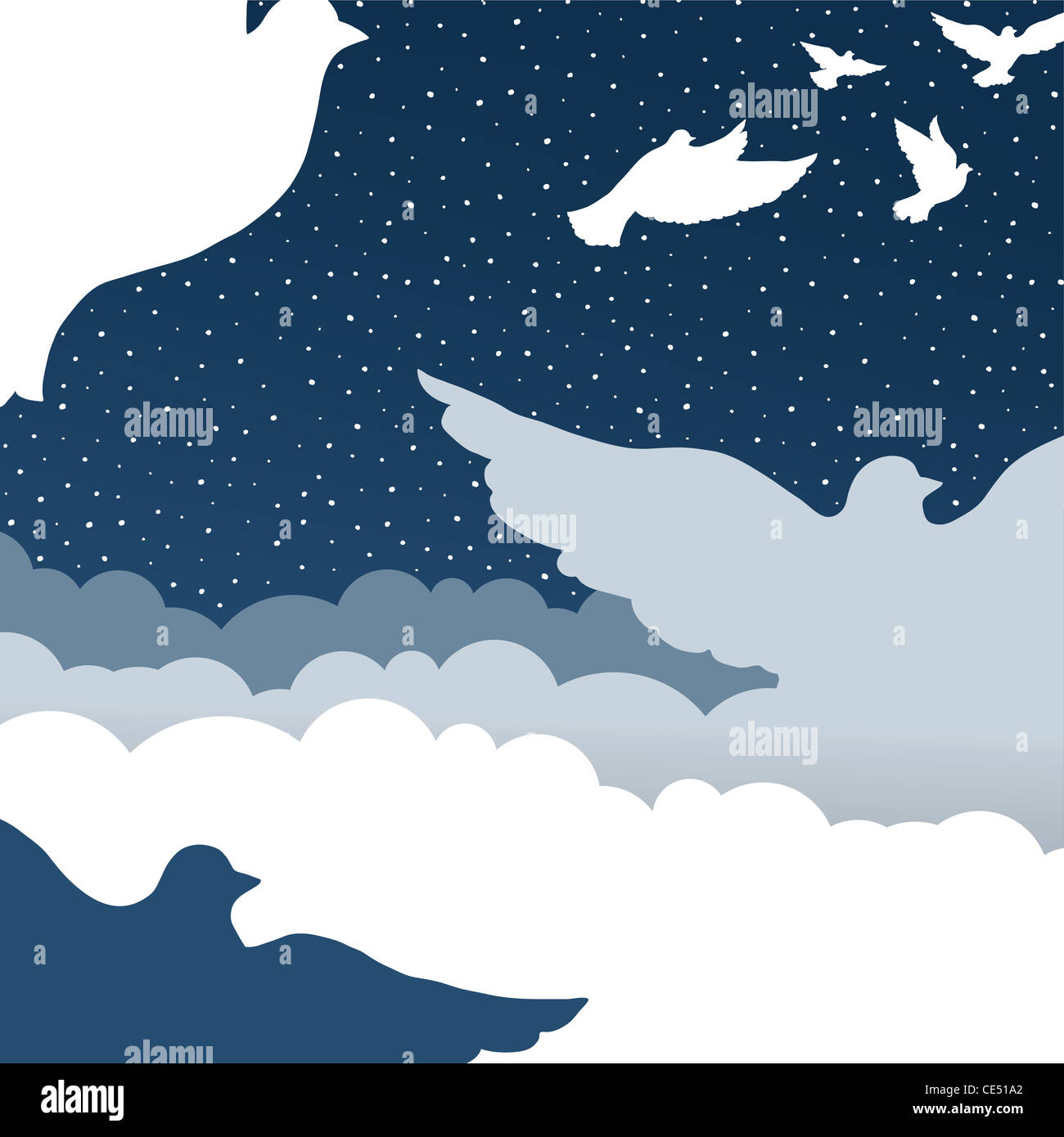 White doves seamless pattern hi-res stock photography and images - Alamy