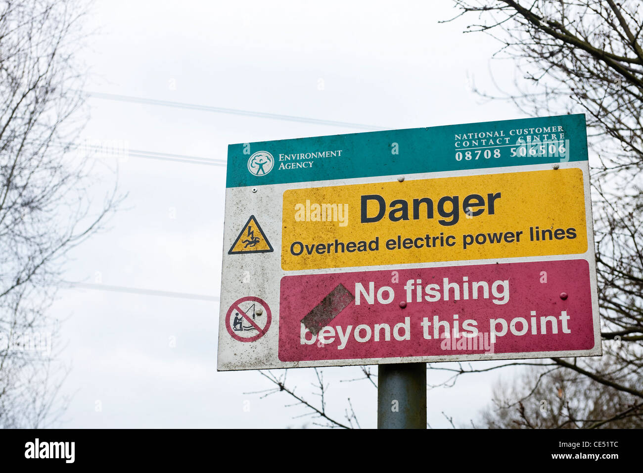 Danger Sign Fishing High Resolution Stock Photography and Images - Alamy
