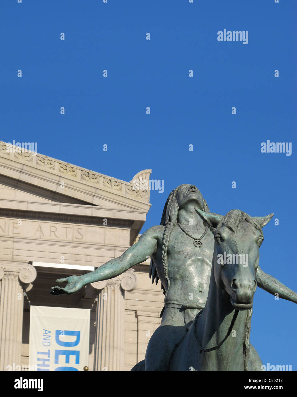 Appeal to the Great Spirit by Cryus Edwin Dallin, in front of the ...