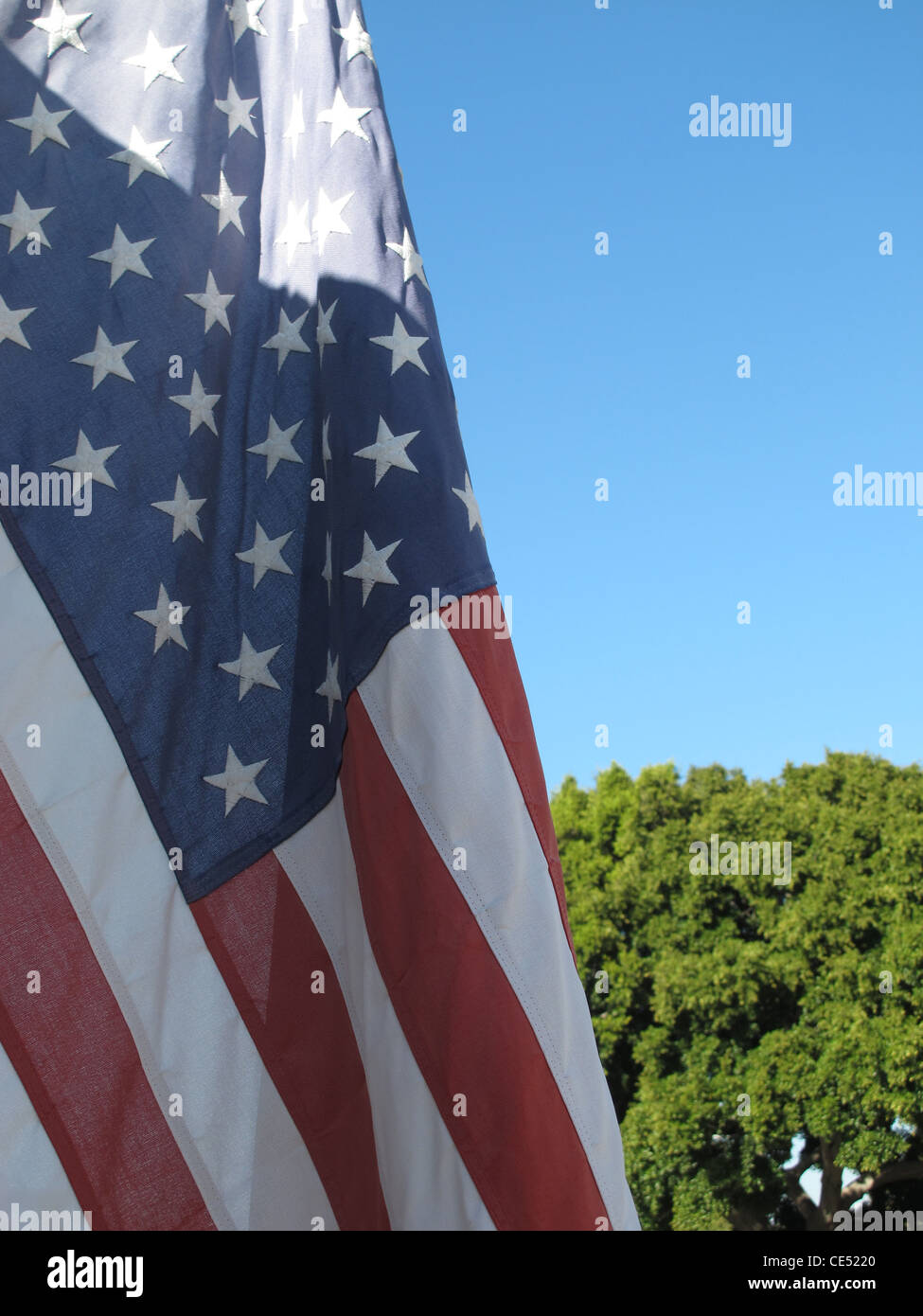 An American flag on a Summer's Day Stock Photo - Alamy