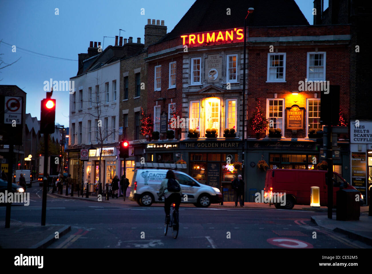 The Golden Heart pub in Spitalfields, London Stock Photo - Alamy