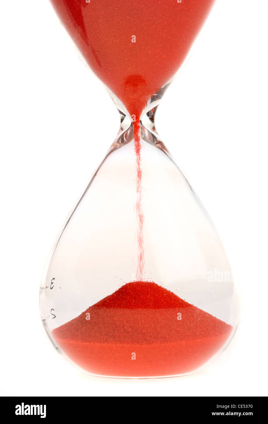 Hourglass, analog timing through slowly running sand Stock Photo - Alamy
