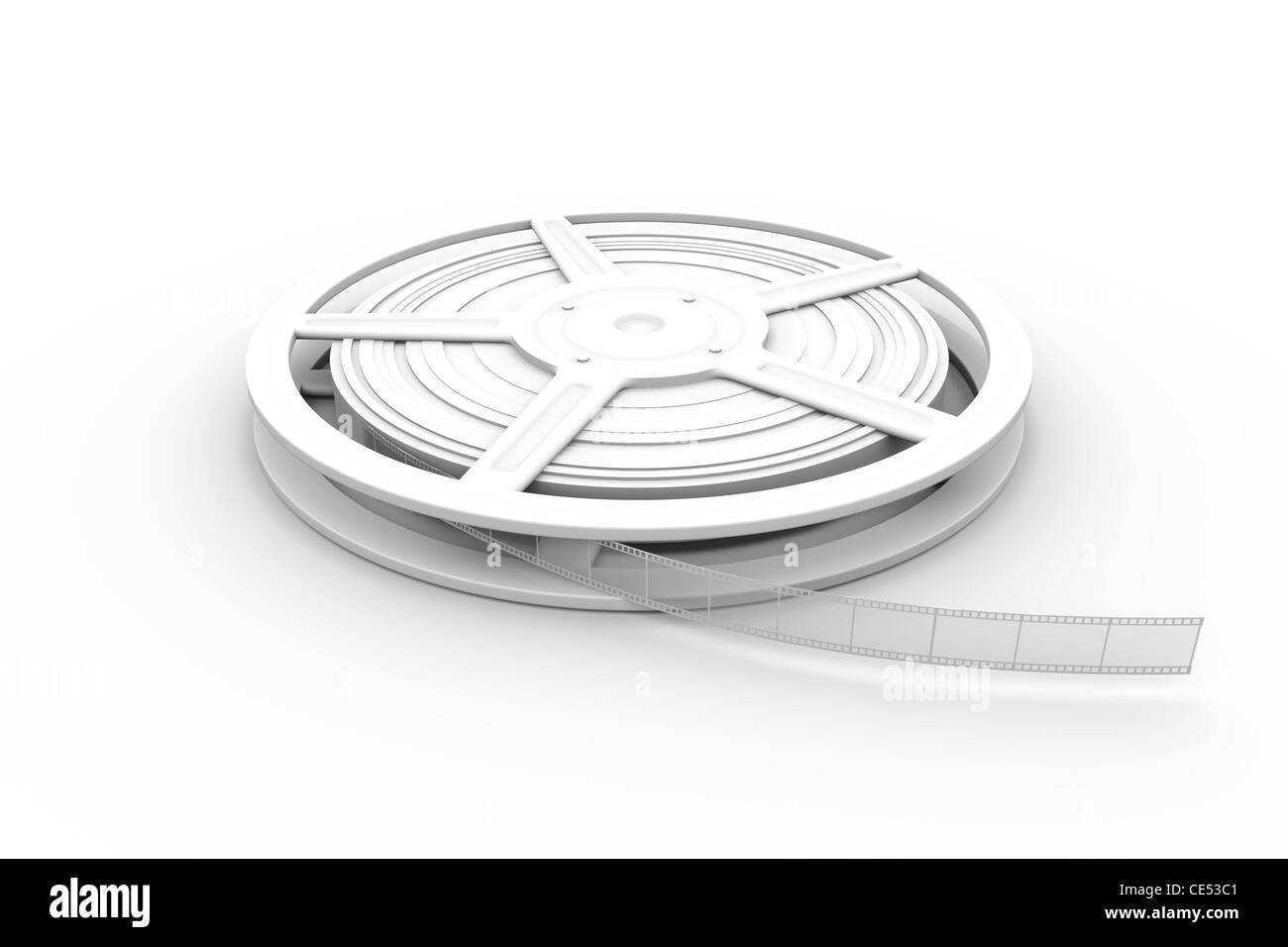 Film reel illustration white background Cut Out Stock Images & Pictures ...