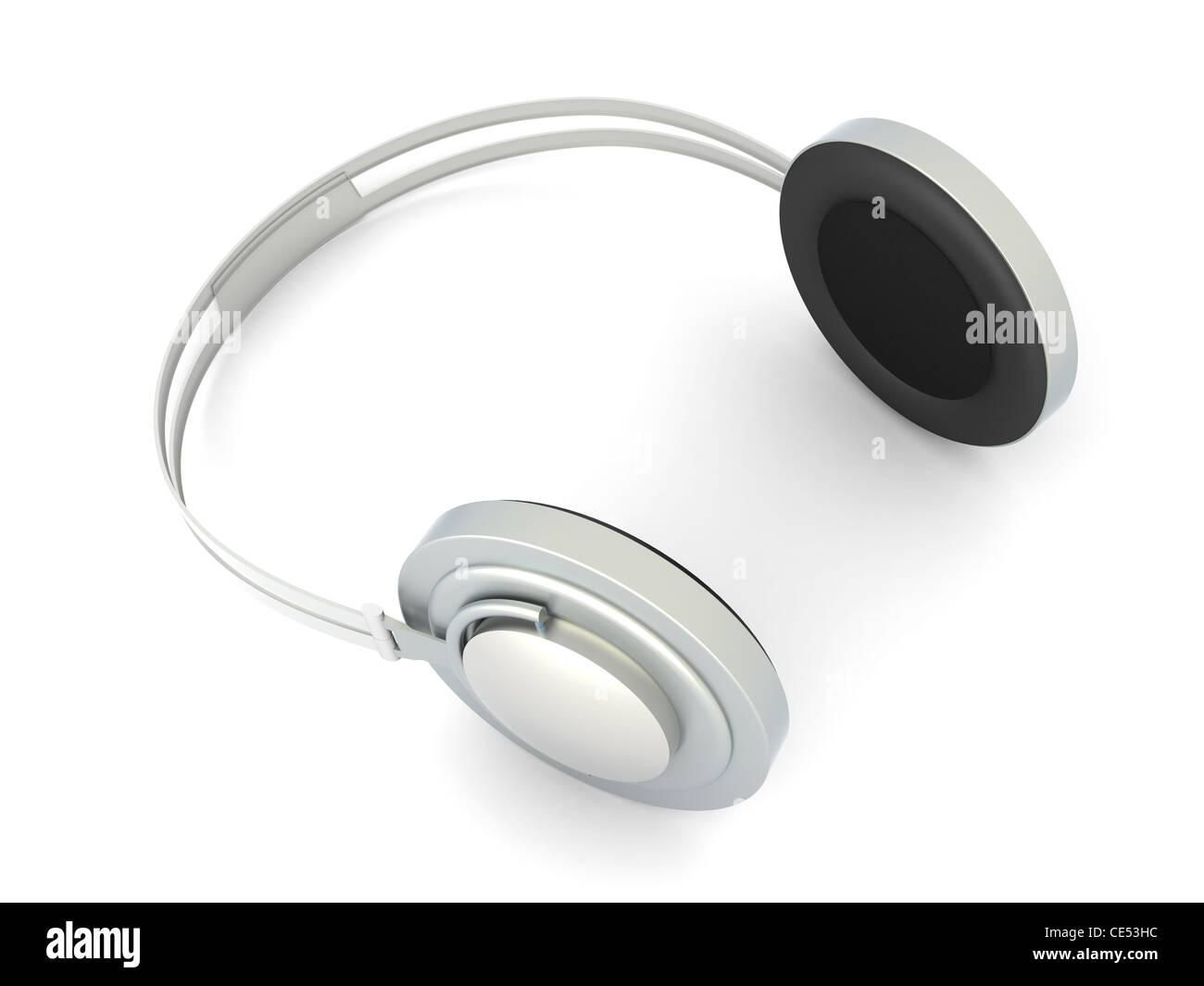 Chrome / Silver Headphones Stock Photo - Alamy