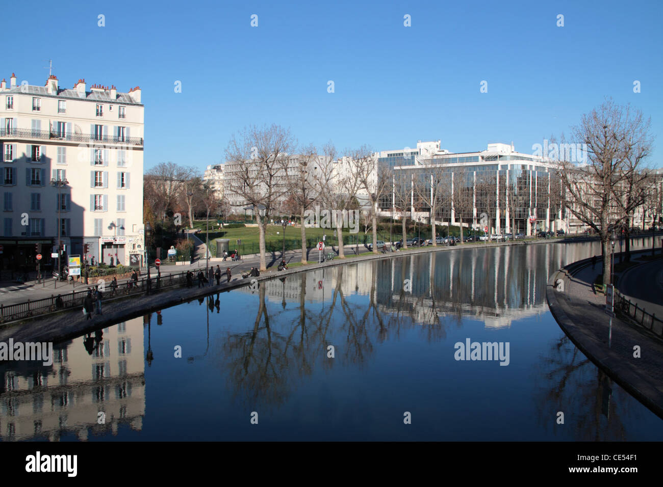 gardens of Square Villemin near Canal Saint Martin, Paris, France Stock ...