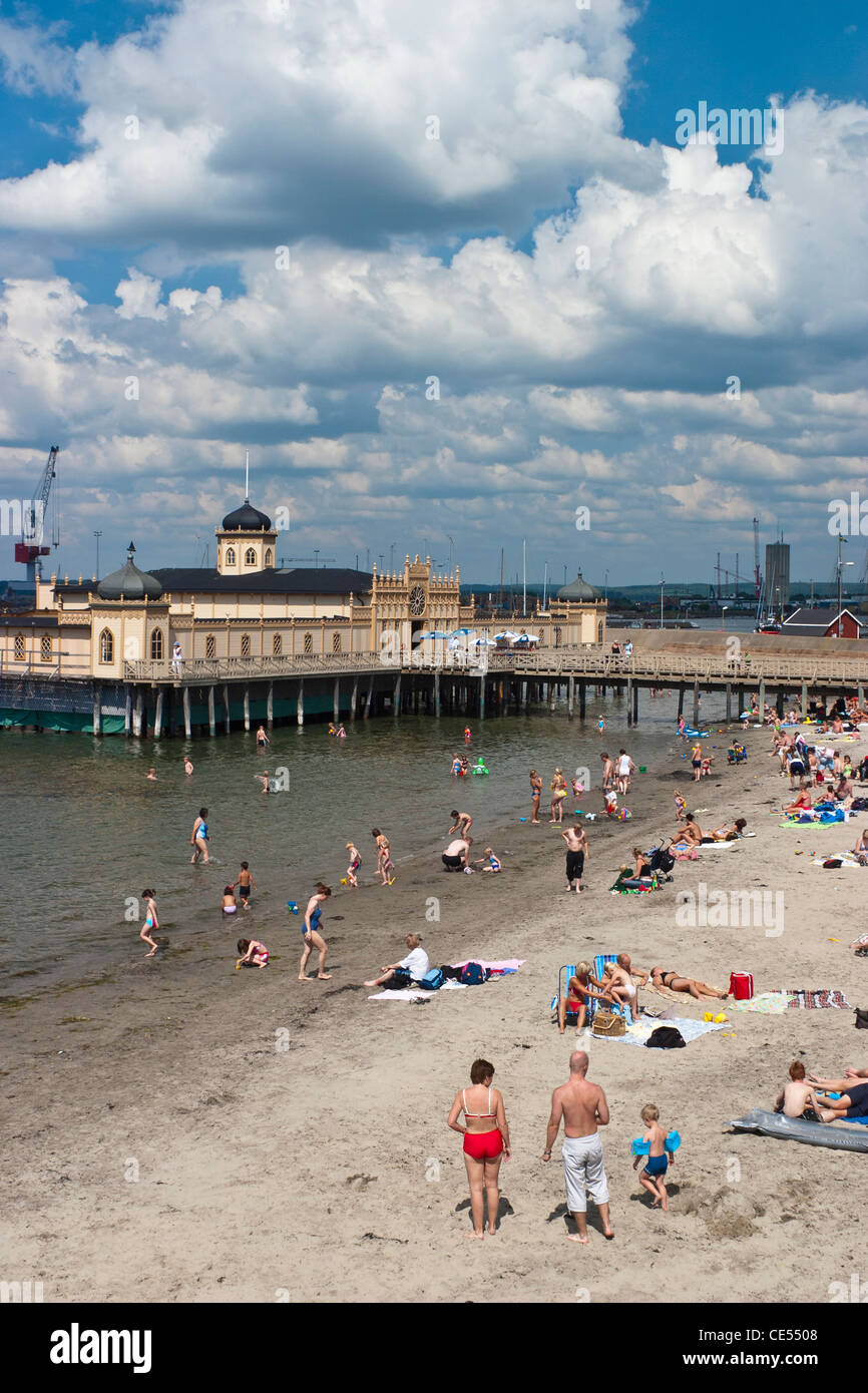 Public Cold baths house and beach in Varberg, Sweden Stock Photo - Alamy