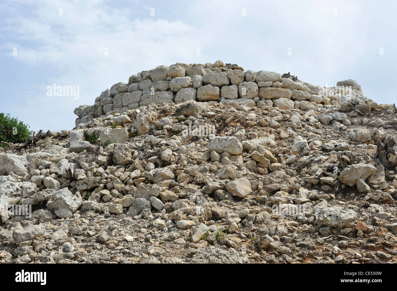 Talaiot, or round stone tower, remains Torralba d'en Salord Talayotic ...
