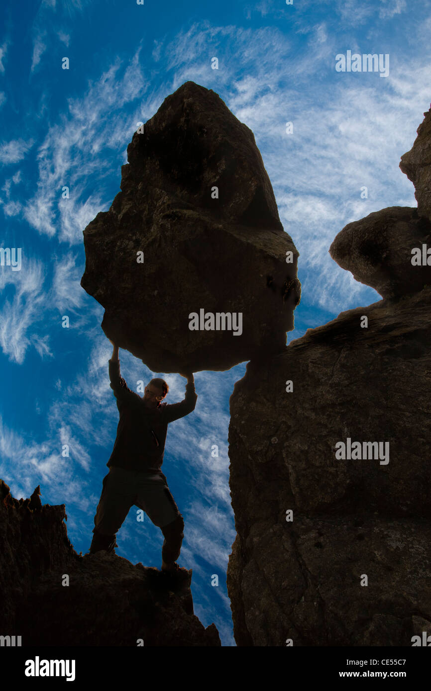 Lifting heavy stone hi-res stock photography and images - Alamy