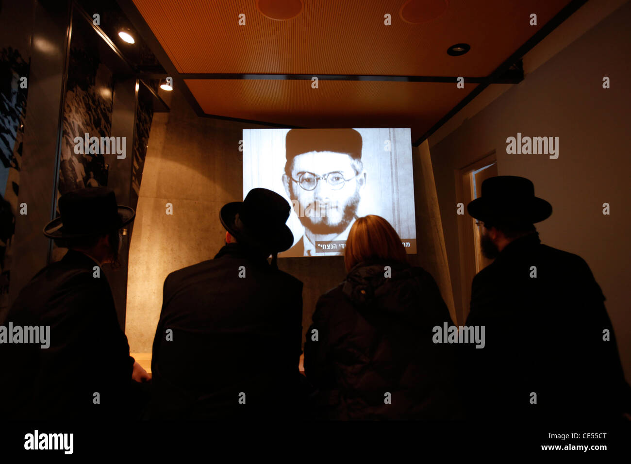 Haredi Jews watch an anti-Semitic Nazi propaganda film in Yad Vashem ...