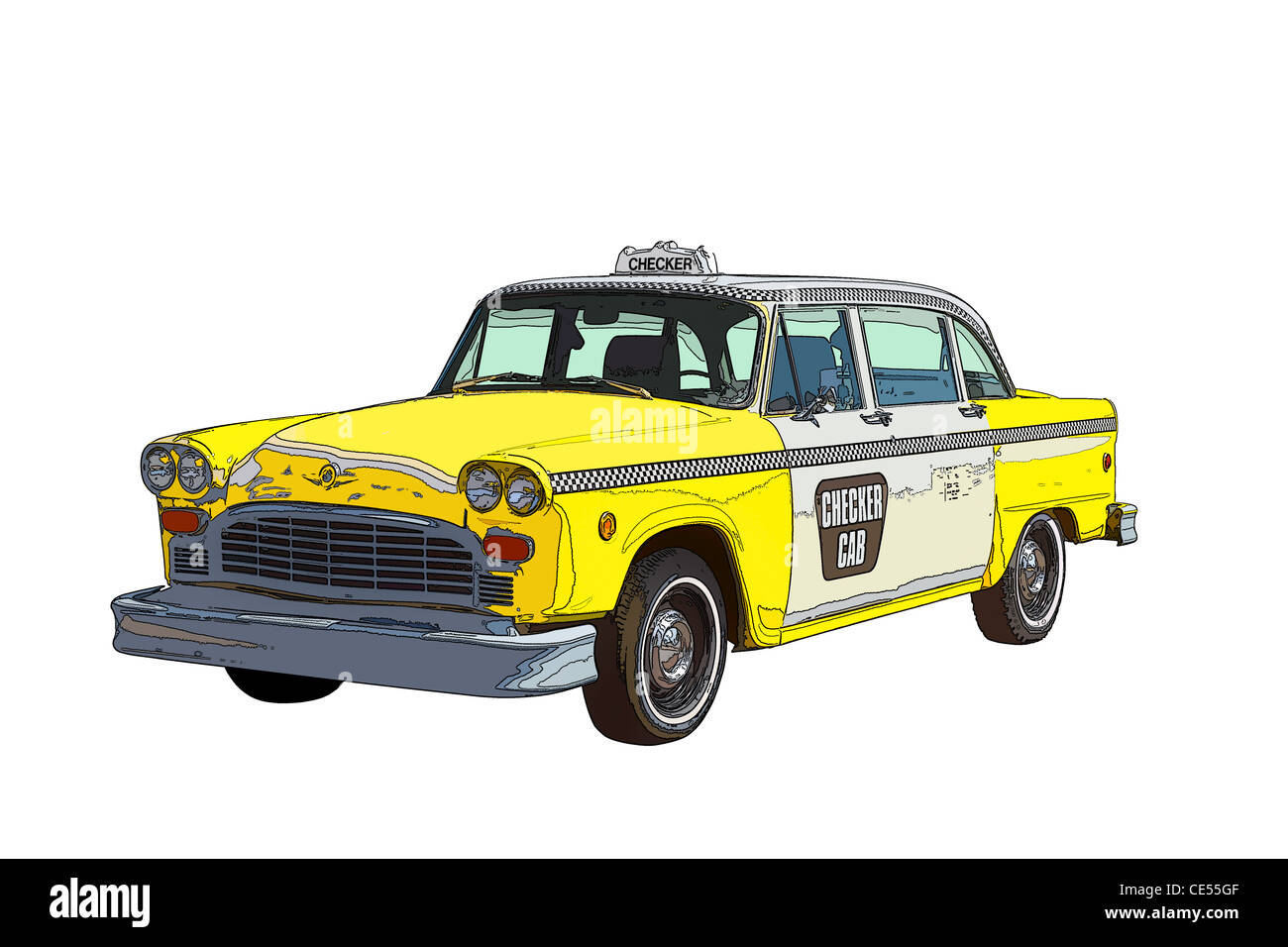 Checker cab hi-res stock photography and images - Alamy