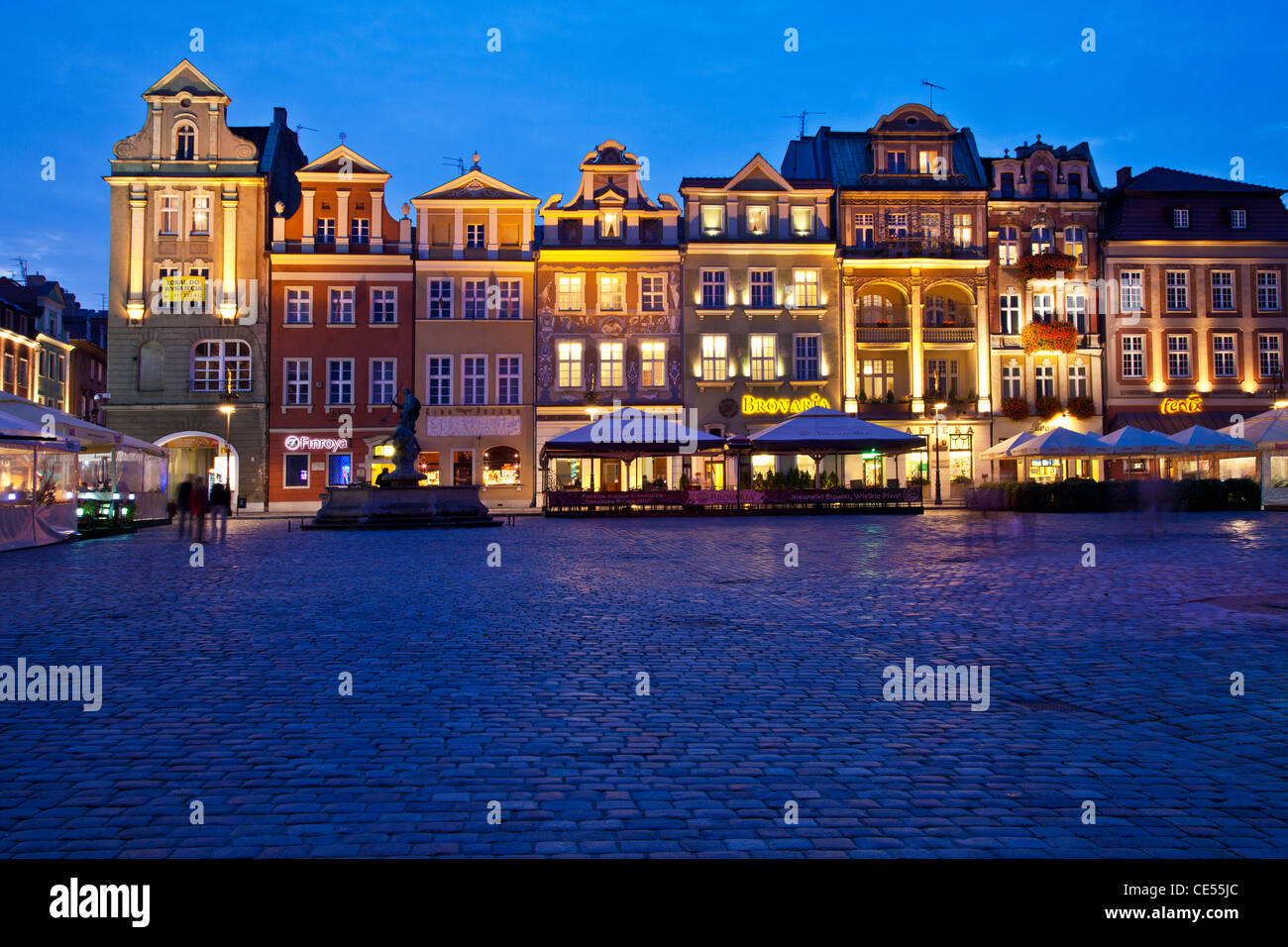 The old town square, Stary Rynek, in the Polish city of Poznan, Poland ...